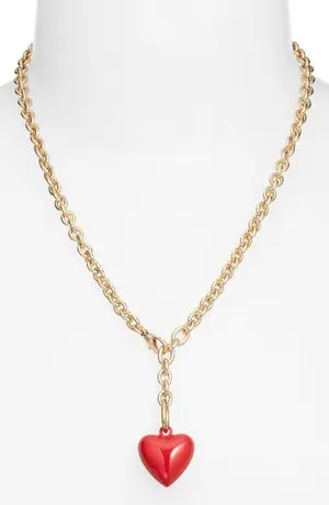 ROXANNE ASSOULIN The Mini Happy Heart Pendant Necklace - Red