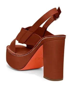 Santoni Leather High-heel Sandal