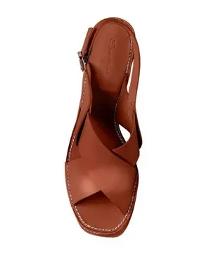 Santoni Leather High-heel Sandal