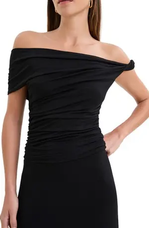 MARCELLA Manon Off-the-shoulder Maxi Dress - Black