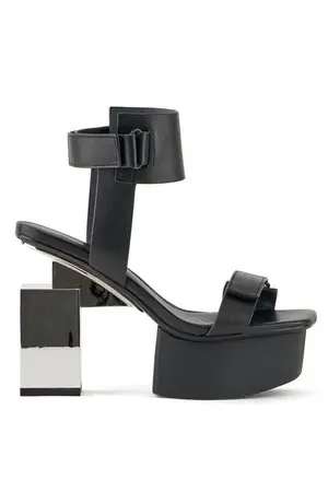 United Nude Cubist Platform Sandals - Black + Silver