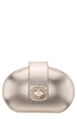 Nina Agatha Frame Clutch Platino