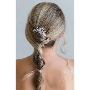 Brides & Hairpins Kalene Crystal & Freshwater Pearl Hair Comb Silver