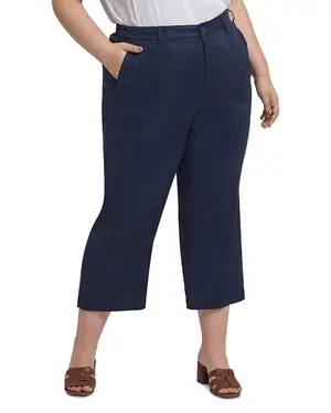 NYDJ Wide Leg Capri Pants - Oxford Navy