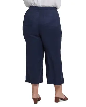 NYDJ Wide Leg Capri Pants - Oxford Navy