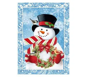NORTHLIGHT Snowman With Hat Christmas House Fla 40' X 28 - One-color