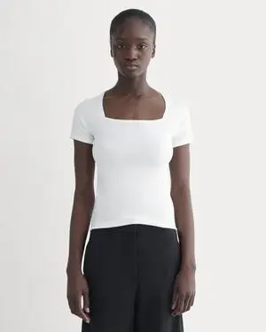 Everlane Form Square-neck Top - White