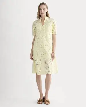 Everlane Eyelet Midi Dress - Light Yellow