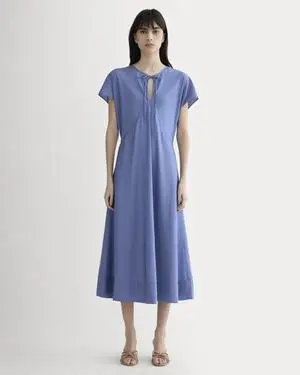 Everlane Keyhole Midi Dress - Blue Dusk