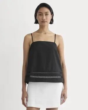 Everlane Lace Trim Tank Top - Black