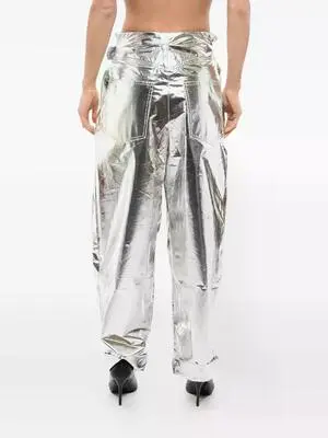 Balmain Pleated High-waisted Tapered Trousers