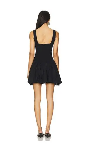 WeWoreWhat Corset Peplum Mini Dress - Black Multi
