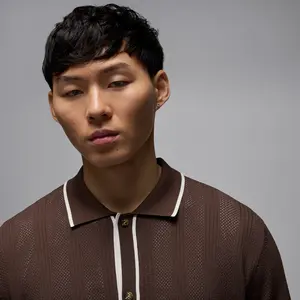 JORDAN Sport Âmenâs Knit Button-down Golf Top