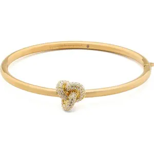 Kate Spade New York Pavé Hinge Bangle - Clear/ Gold