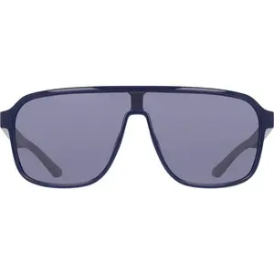 Nike Vintage Flyer 64mm Shield Sunglasses - Blue Void / Blue