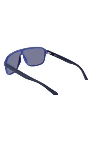 Nike Vintage Flyer 64mm Shield Sunglasses - Blue Void / Blue