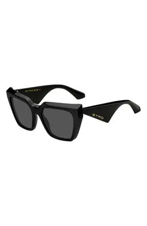 Etro 55mm Cat Eye Sunglasses - Black/ Grey