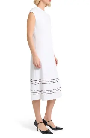Misook A-line Knit Midi Dress
