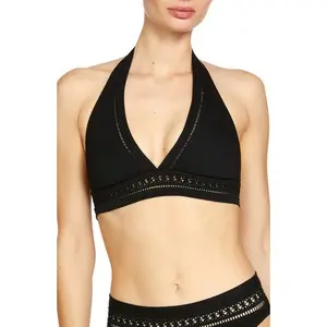 Robin Piccone Isabelle Halter Bikini Top - Black