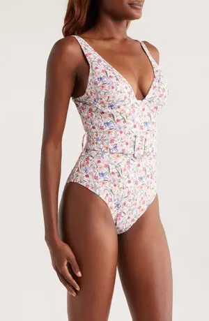 HUTCH Underwire Belted One-piece Swimsuit