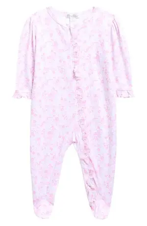 KISSY KISSY Pima Cotton Zip Footie - Pink