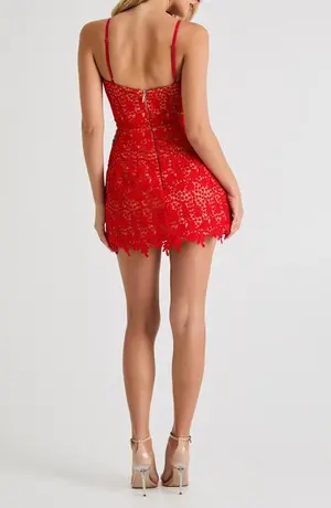 HELSI Chloe Sequin Lace Mini Dress
