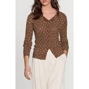 NEXT Spotty Button-up Knit Top