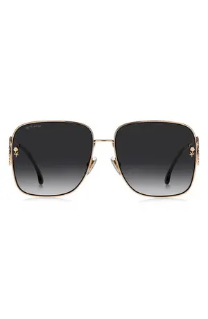 Etro 61mm Square Sunglasses - Rose Gold/ Dark Grey Sf