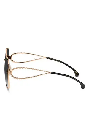Etro 61mm Square Sunglasses - Rose Gold/ Dark Grey Sf