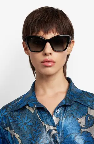 Etro 54mm Gradient Cat Eye Sunglasses - Black/ Dark Grey Sf