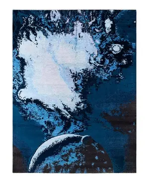 Bloomingdale'S Indian Oak M7289 Area Rug, 9'3 X 12'4 - Blue
