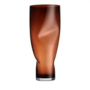 ORREFORS Squeeze Vase Brown, Extra Large - Sunset