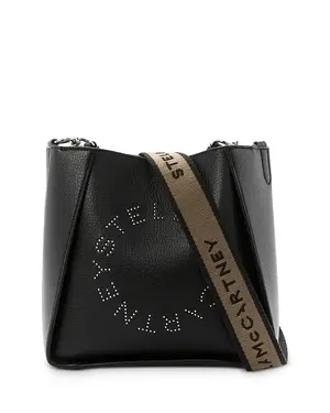 Stella McCartney Logo Crossbody Bag Black