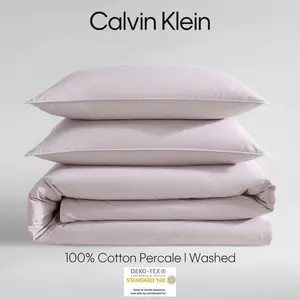 Calvin Klein Washed Percale Comforter Set, Twin/twinxl - Petal Pink