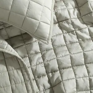 Calvin Klein Reversible Mini Box Quilt Set, King - Absinthe Green