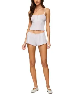 EDIKTED Sephi Lacey Pointelle Tank Top