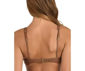 L'Agence Lexie Bolero Bra Bikini Top - Bronze