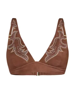 L'Agence Lexie Bolero Bra Bikini Top - Bronze