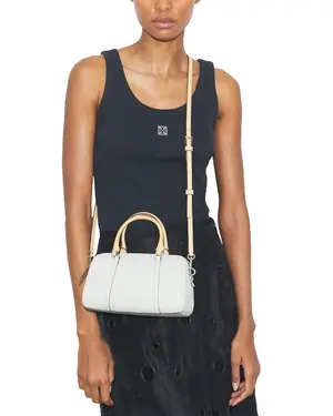 Tory Burch T Monogram Embossed Leather Satchel