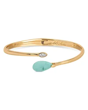 Ettika Solstice & Cubic Zirconia Bangle Bracelet - Turquoise