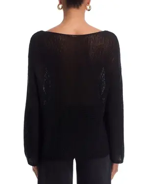 L'Agence Ethan V-neck Sweater - Black