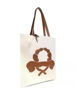 Moschino Logo-debossed Tote - Neutrals