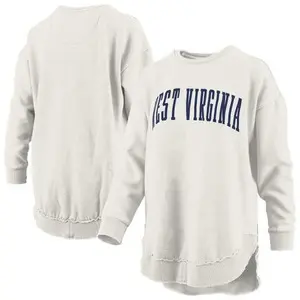 PRESSBOX West Virginia Mountaineers Melange Poncho Fleece Pullover Sweatshirt
