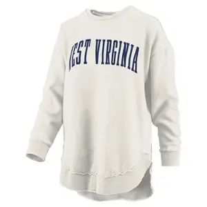 PRESSBOX West Virginia Mountaineers Melange Poncho Fleece Pullover Sweatshirt