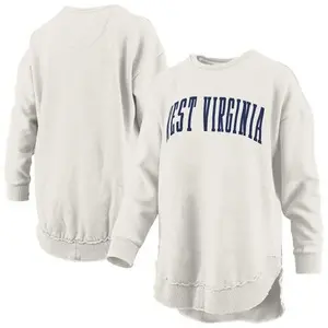 PRESSBOX West Virginia Mountaineers Melange Poncho Fleece Pullover Sweatshirt