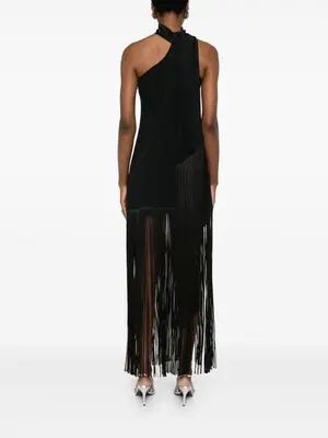 TALLER MARMO Atlanta Fringe Detail Dress - Black