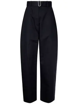 Studio Nicholson Round Leg Cotton Trousers - Blue