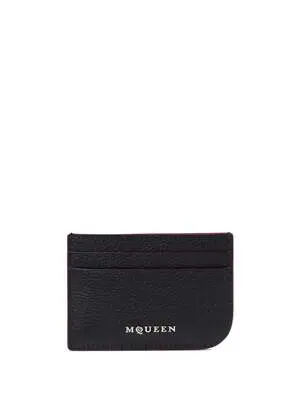 Alexander McQueen Alexander Mc Queen Sling Leather Card Case - Black
