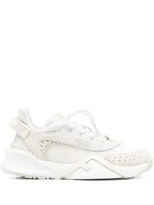 Fendi Flow Leather Sneakers - White