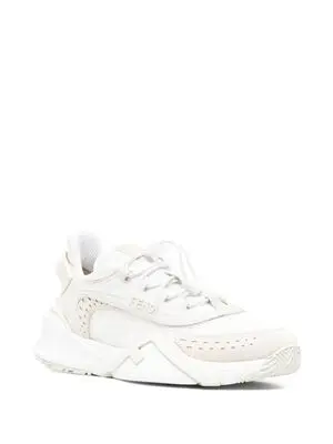 Fendi Flow Leather Sneakers - White